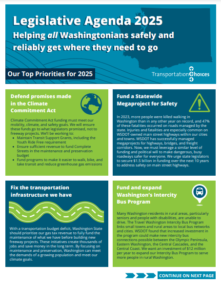 Introducing Our 2025 Legislative Agenda! - Transportation Choices Coalition
